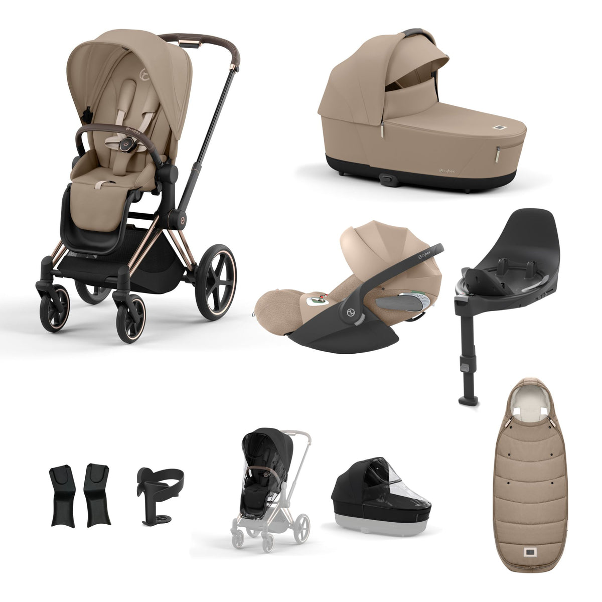 Cybex Platinum Priam Rose Gold Pushchair Bundle – Kings Baby Shop